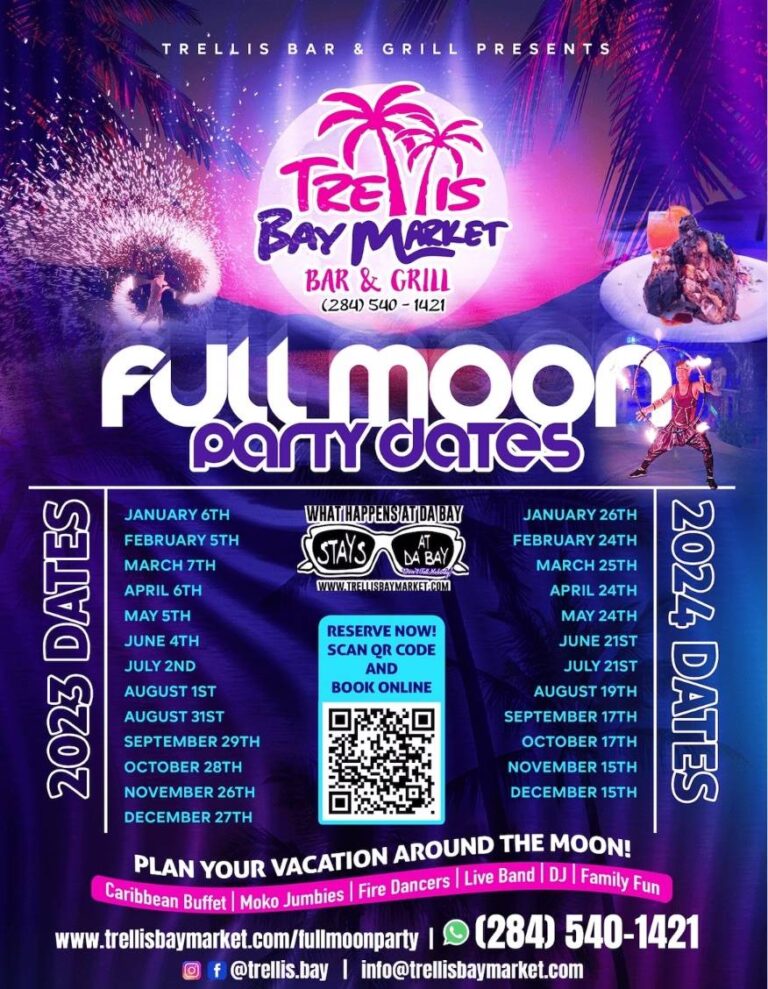 Full Moon Party | Full Moon Celebration by Trellis Bay Market Bar & Grill
